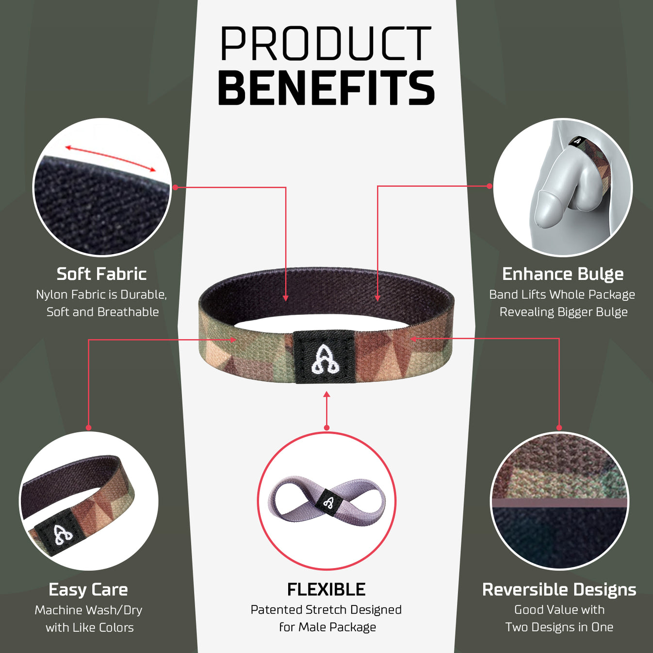 The Bulge Band™ Tactical Camo - Rugged Cock Ring and Bulge Enhancer